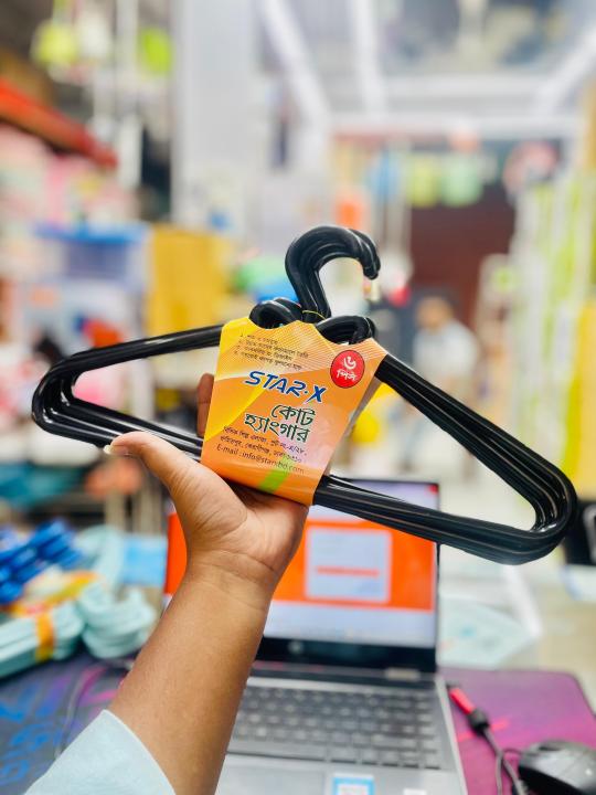 Plastic Hanger Set for Wardrobe (Set of 6 Pcs), Multucolor 1 set ...