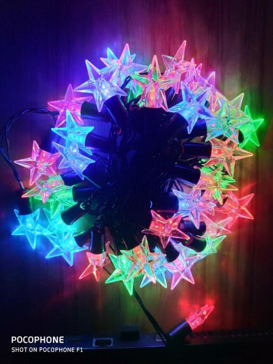 Star Shaped LED Light - Multi Color Decorative Light (28pc) | Daraz.com.bd