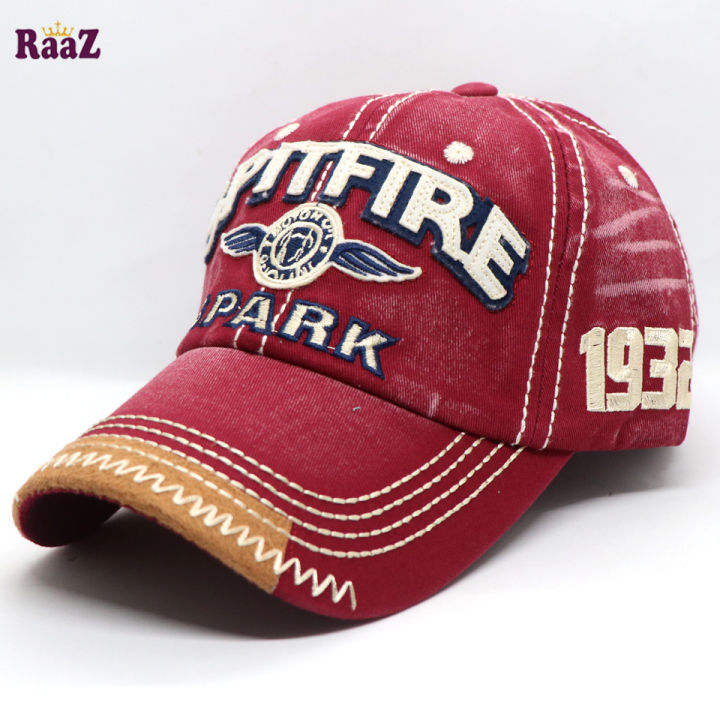 Red Spitfire Logo Wash Imported Baseball Cap | Daraz.com.bd