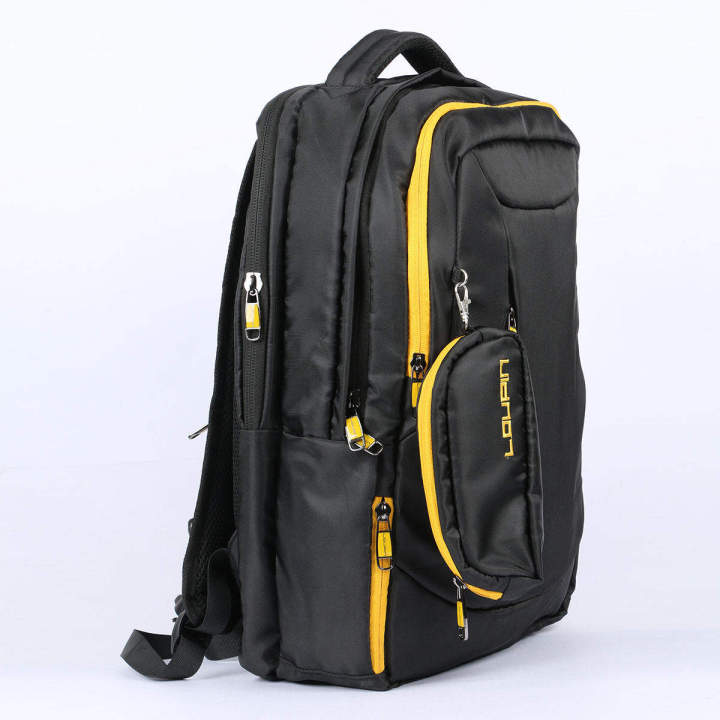 Loupin Backpack For Men Women ( Black & Yellow ) | Daraz.com.bd