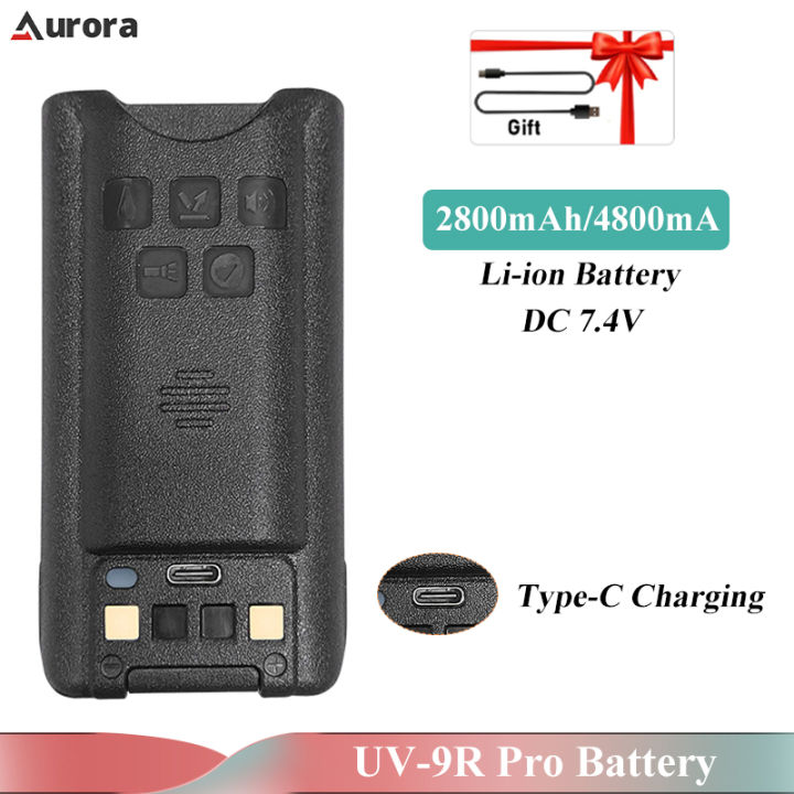 Baofeng UV-9R Pro Li-ion Battery 2800/4800mAh UV-9R Plus Enlarge Li-ion ...