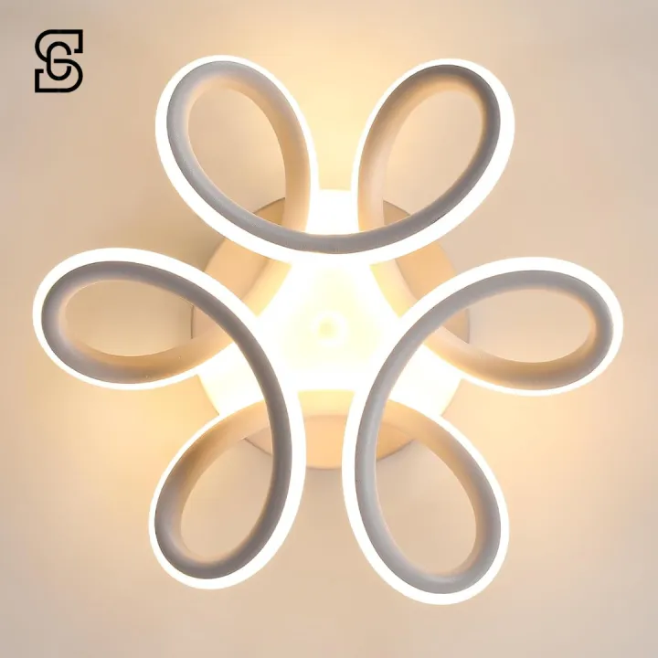 Modern LED Ceiling Light 22W 2500lm Creative Flower Shaped Aluminum ...