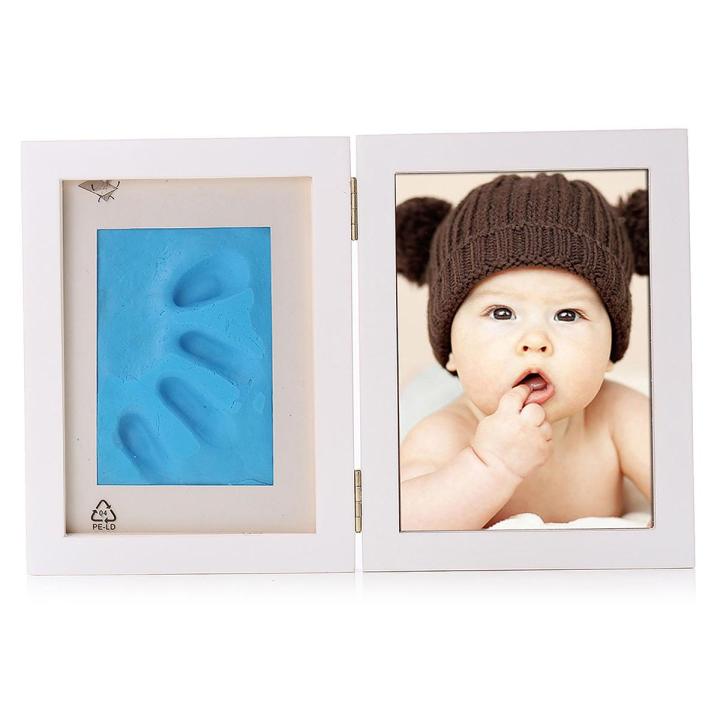 7" Creative 3 Colors Clay Handprint Footprint Keepsake Wall Mount Frame ...