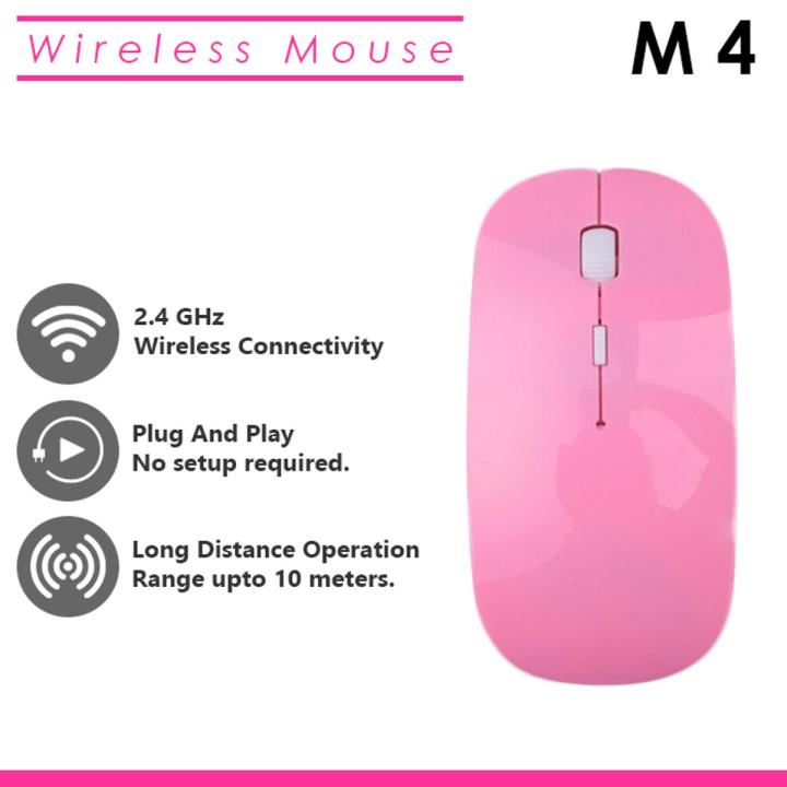 Pink Mouse Wireless Mouse For Girls Mouse For Laptop Mouse For Desktop ...