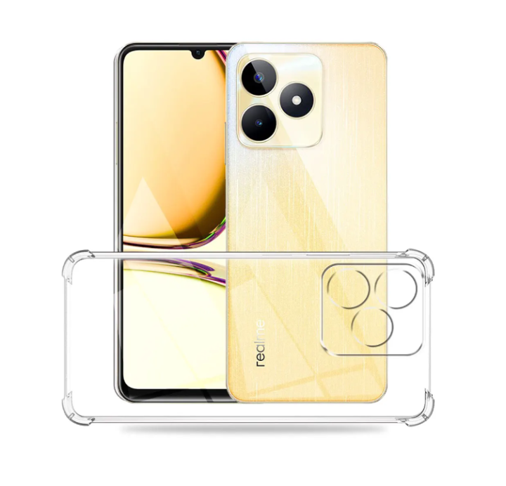 Realme C53 Flexible Clear Transparent Soft TPU Back Case Cover With ...