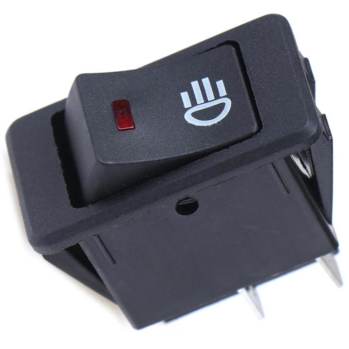 【High-quality】 12V 35A Universal Car Red LED Fog Light Rocker Switch ...