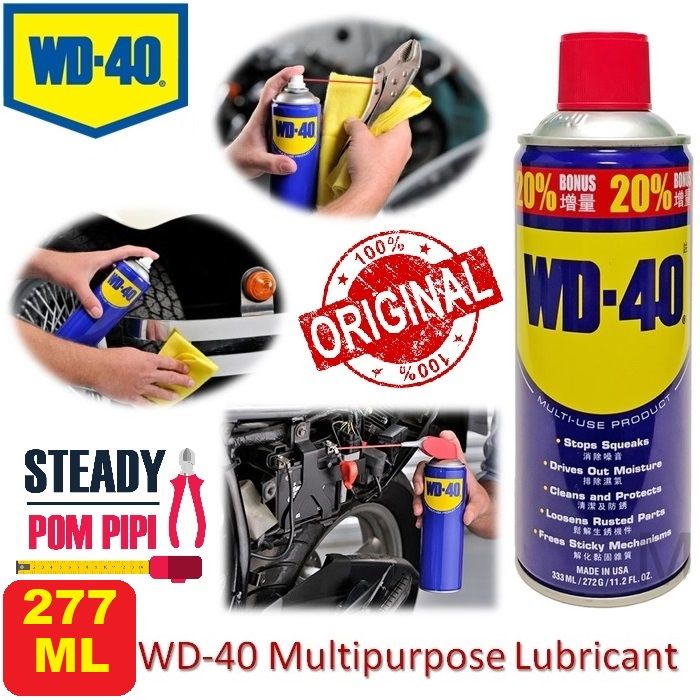 WD-40 MULTIPURPOSE LUBRICANT / WD40 (277ML) De-Rust Lubricating Spray ...