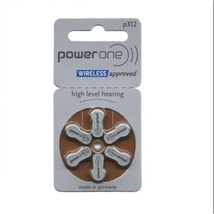 PowerOne /Signia P312 Hearing Aid Battery, 6 Batteries Each Pack ...