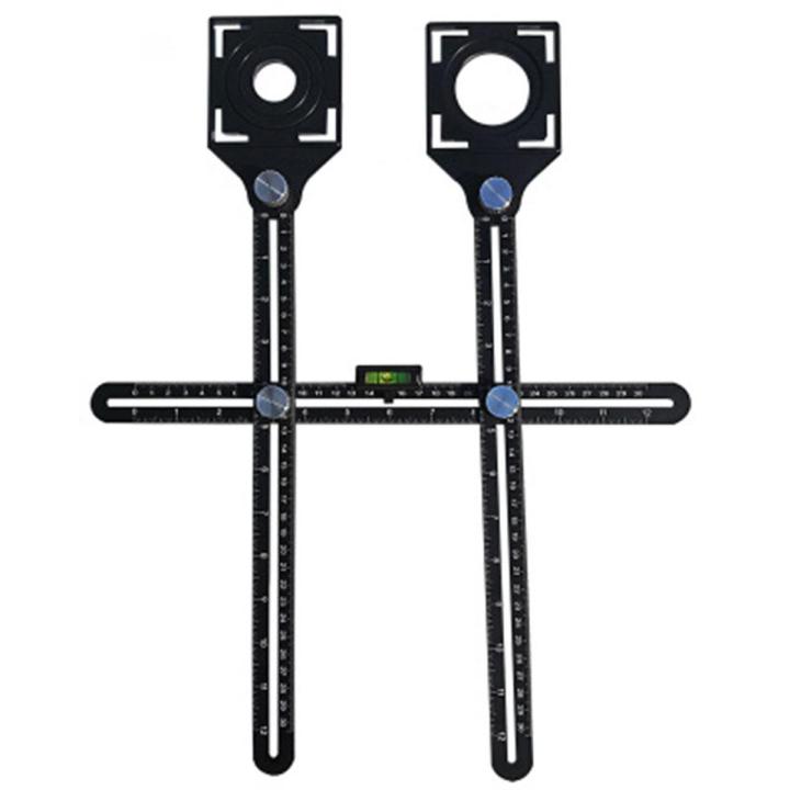 MA Double Head Folding Ruler Tile Hole Locator Universal Adjustable ...
