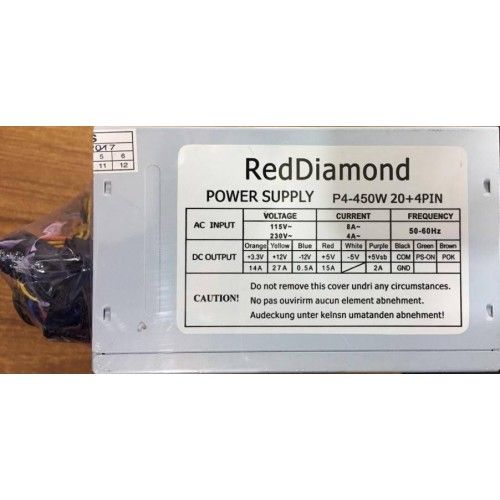 RedDiamond PC Power Supply 450 Watt | Daraz.com.bd