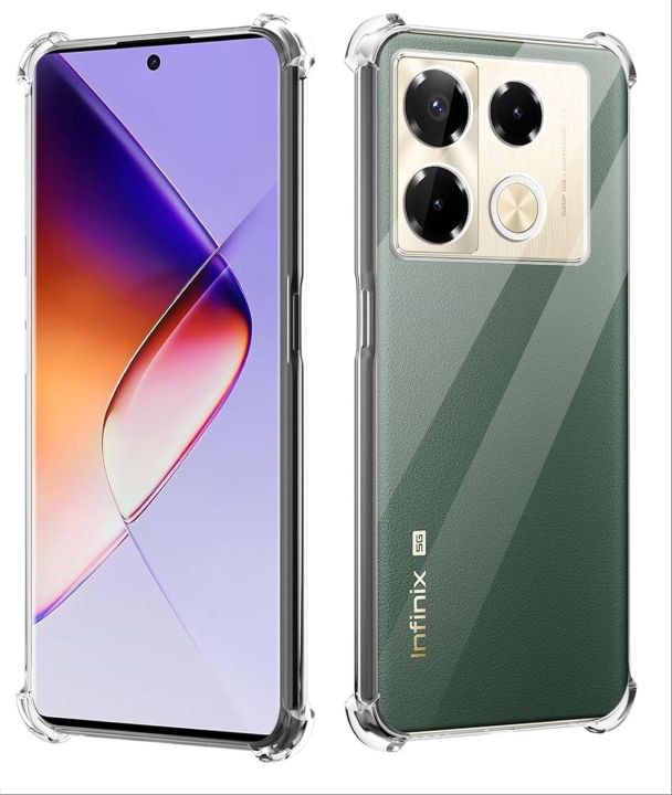 Infinix Note 40 Pro Plus Premium Silicone Case Crystal Clear Soft TPU ...