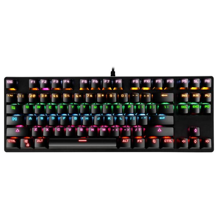 K550 87 Keys USB Wired RGB Backlight Blue Switch Gaming Mechanical Keyboard | Daraz.com.bd