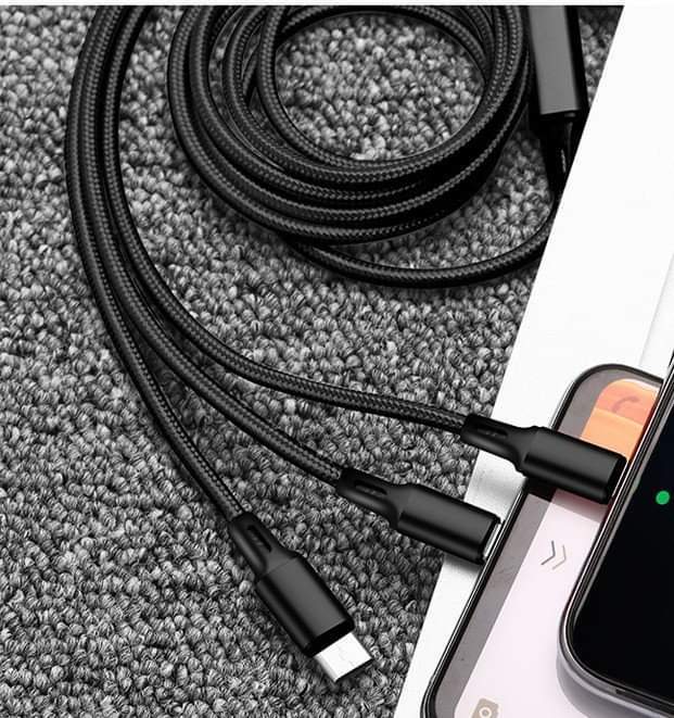3 in 1 USB Cable For Android Travel Multi Fast Charging Charger USB ...