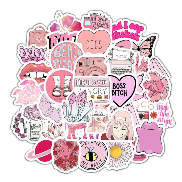 50PCS Cute Small Fresh VSCO Luggage Stickers Water Bottles Laptop ...