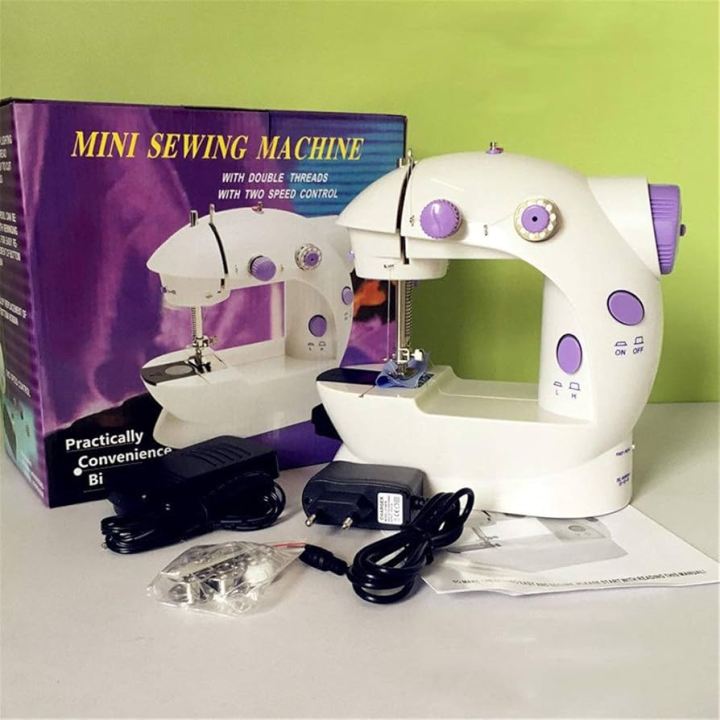 8 in 1 Mini Sewing Machine - Dual Speed Portable Mini Electric Pedal ...