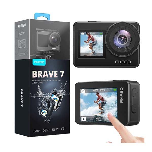 Akaso Brave 7 20mp 4k Waterproof Touch Screen Wifi Remote Control ...