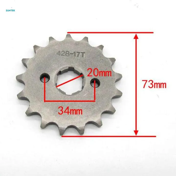 【Lejia】17 Teeth Chain Sprocket Cog for Pit Trail Dirt Bike ATV Buggy ...