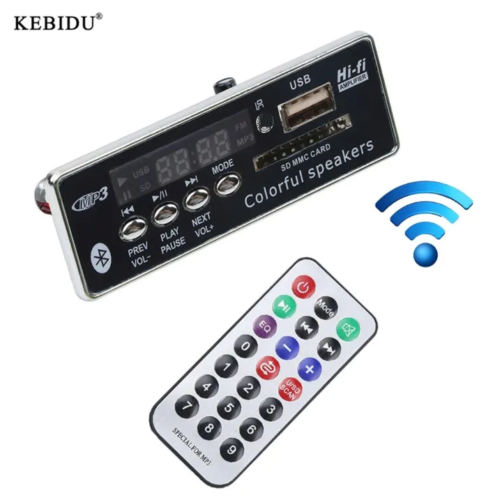 Kebidu Wireless Bluetooth Integrated MP3 Decoder Board Hands-free USB ...