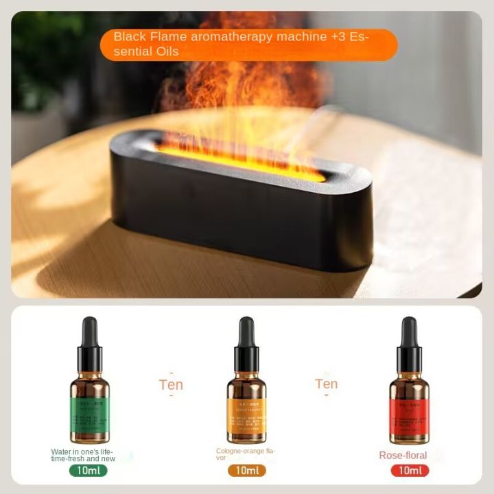 Portable 3D Flame Fire Aroma Diffuser Humidifier Flame Oil Essential ...