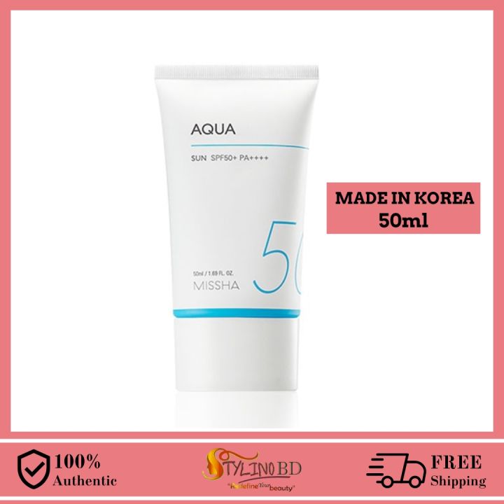 Missha All Around Safe Block Aqua Sun Gel Sunscreen Cream SPF50+/PA ...