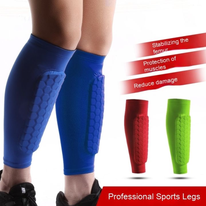 1Pcs Leg Sleeves Shin Guards Shockproof Honeycomb Nylon Support Sock ...
