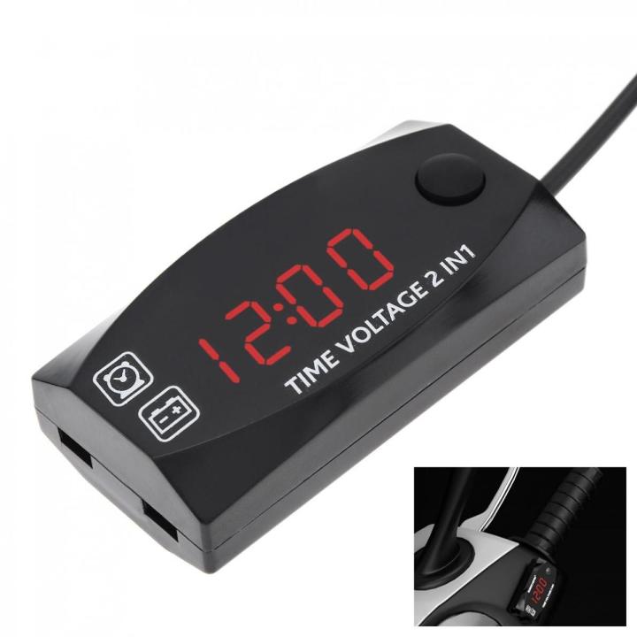 【VisioN Shop】Red 12V 2 In Waterproof Durable Electronic Clocks Display ...