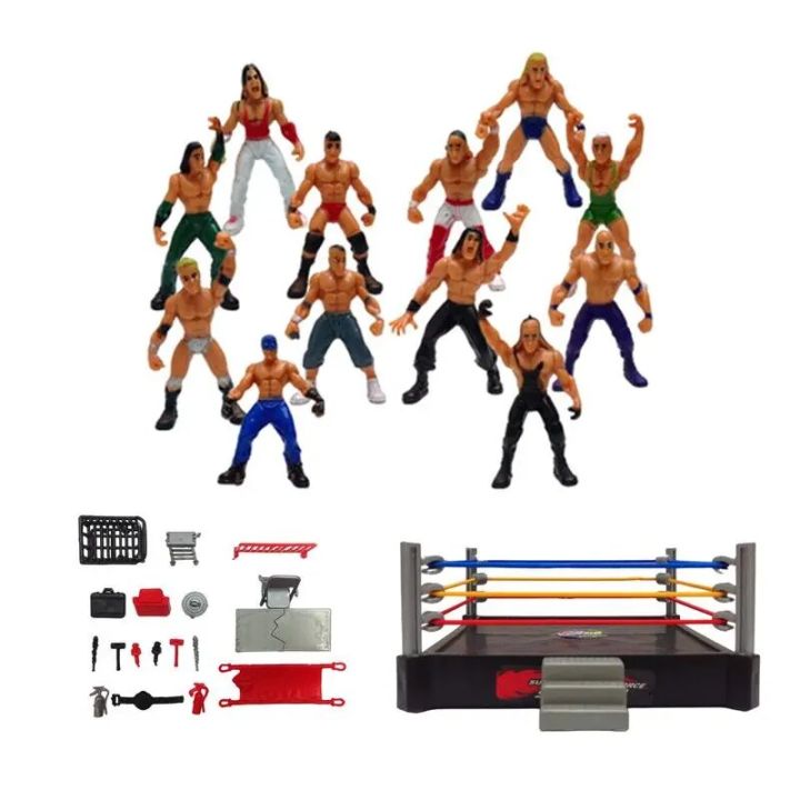 Mini Wrestling Ring Battle Pack-Play Set With Action Figures DIY ...