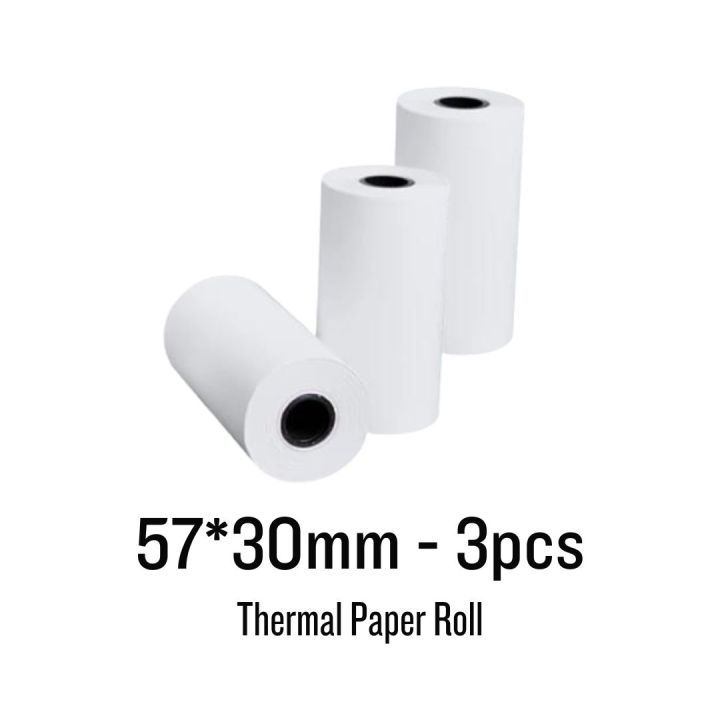 3pcs 57*30mm Thermal Paper Roll/thermal Sticker paper roll/ thermal ...