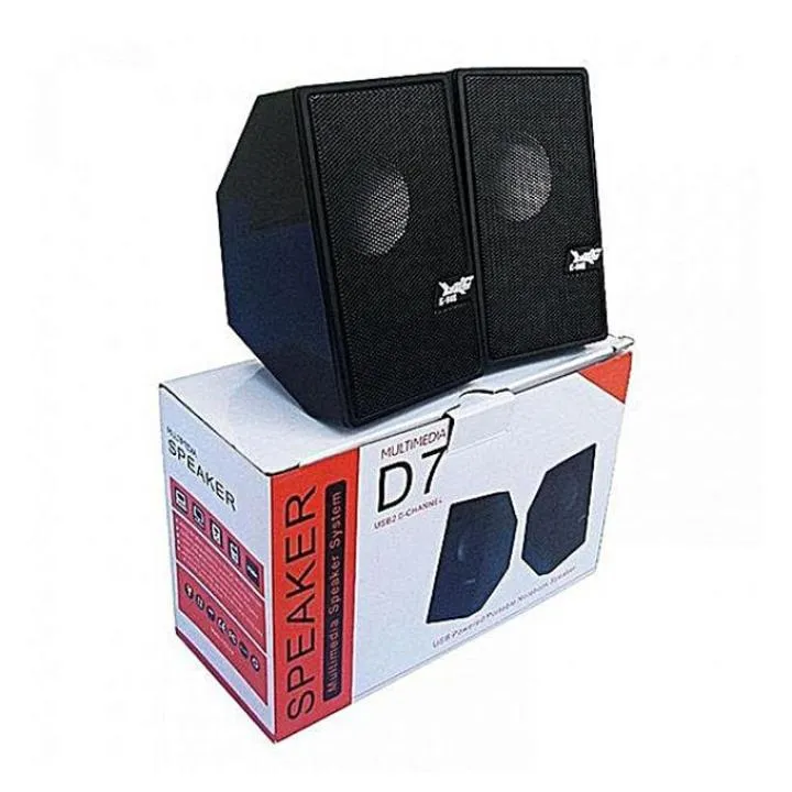D7 - Multimedia Speaker - Black - Speaker - Portable | Daraz.com.bd
