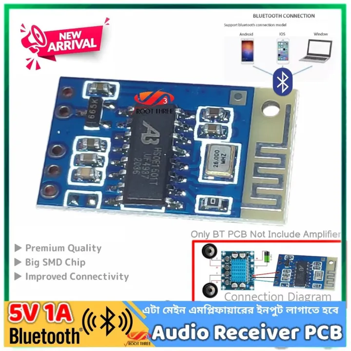 Bluetooth Audio Receiver PCB 5V Audio Receiver Board lossless Wireless ...