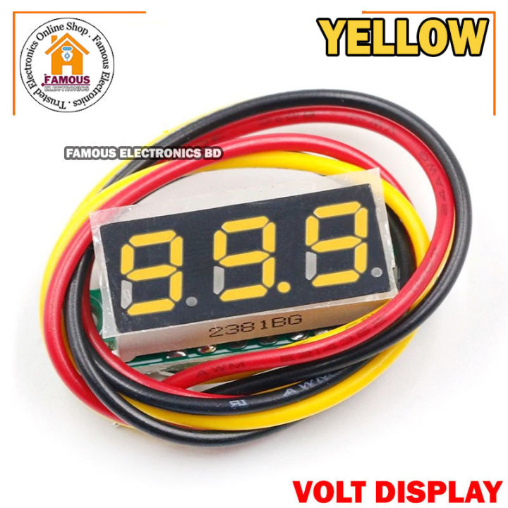 LED Display Mini 0.28 inch DC 0 -100V Digital Voltmeter 100V Volt Panel ...