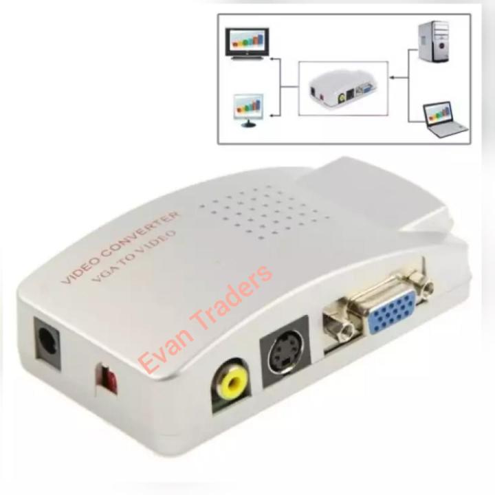 VGA to Video TV AV Composite RCA S-Video Conversion Converter | Daraz ...