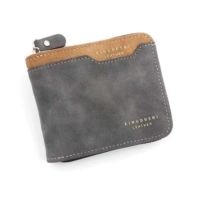 Manfig Soft Leather Round Shape wallet Casual Zipper Men Wallets Card ...