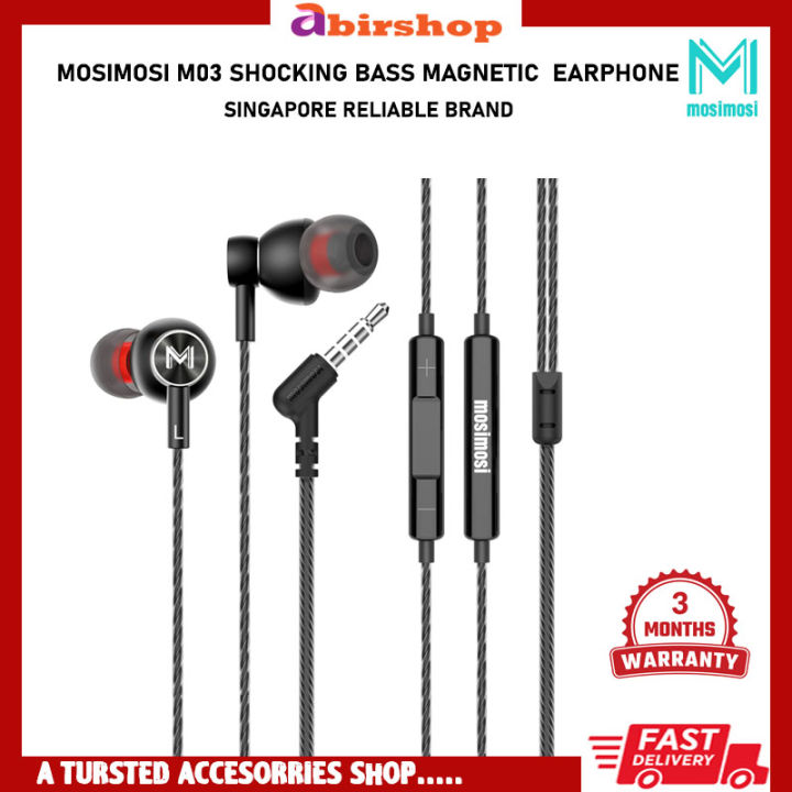 Mosimosi M03 In Ear Magnetic Earphone Shocking Bass Earphone | Daraz.com.bd