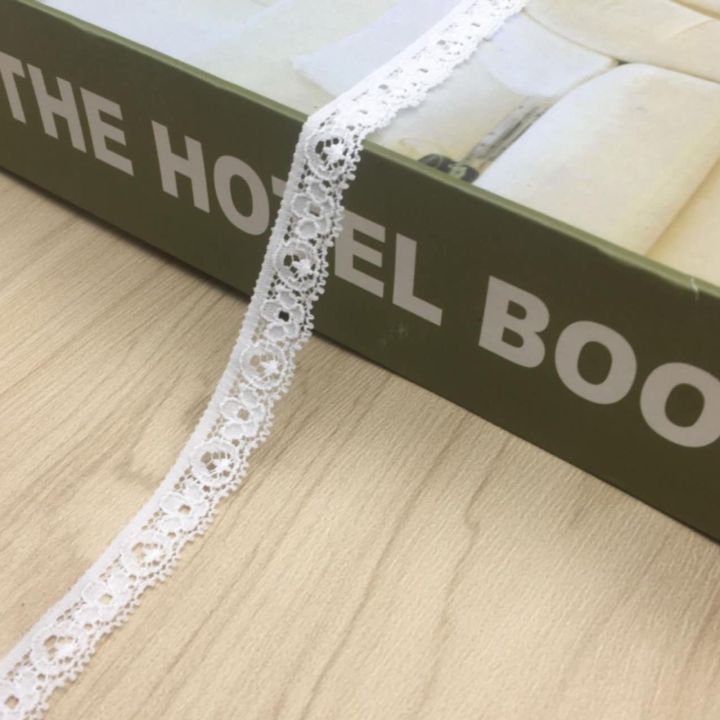 5 Yards 1 cm Beautiful Elastic Lace Ribbon Tape | Daraz.com.bd