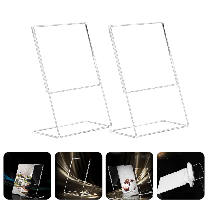 3/2Pcs Display Stand Flyer Holder Table Menu Ad Frame Wall Mounted ...