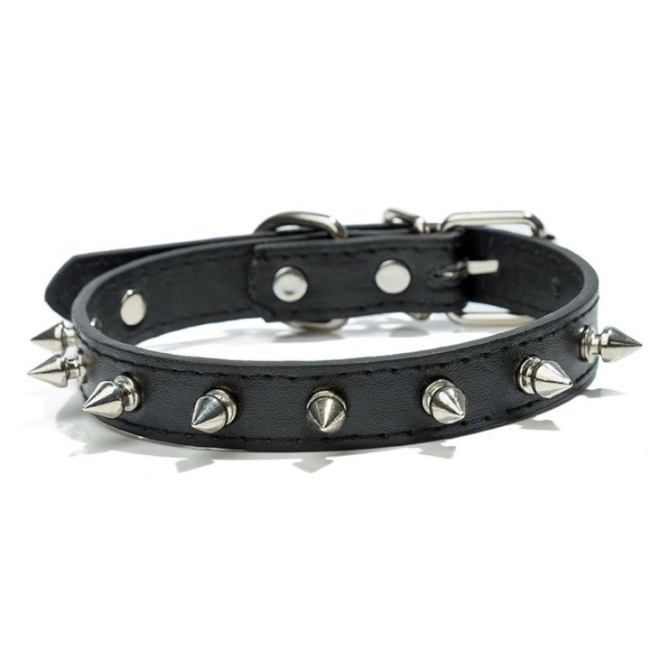 Harp Spiked Studded PU Leather Adjustable Neck Strap Dog Collars Anti ...