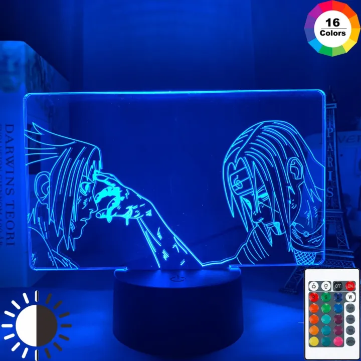 Naruto 3d Led Night Anime Lamp Sasuke and Itachi Uchiha for Kids Child ...