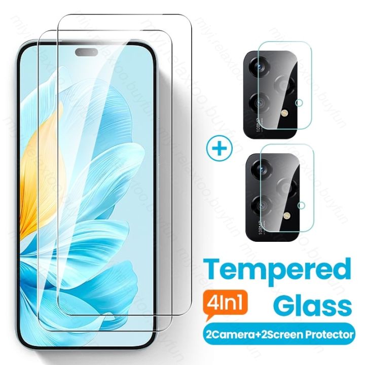 For Honor 200 Lite 5G Glass 4In1 Camera Lens Protective Glass On Honar ...