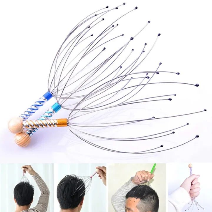 Metal Manual Octopus Head Massager Scalp Massage Tool Claws Scalp ...