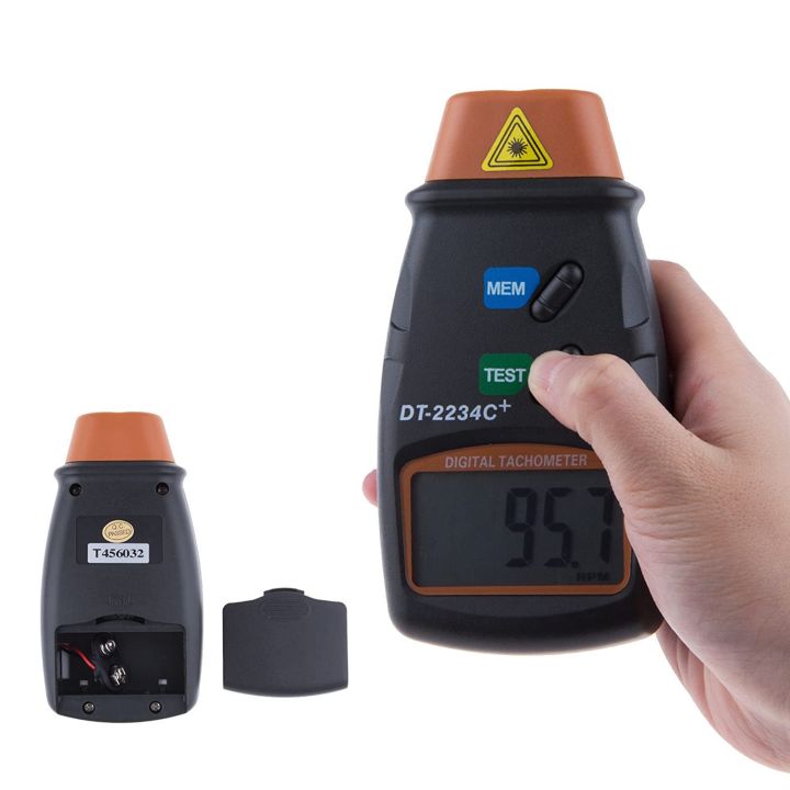DT2234+ Digital Laser Non Contact Photo Tachometer RPM Measure Meter ...