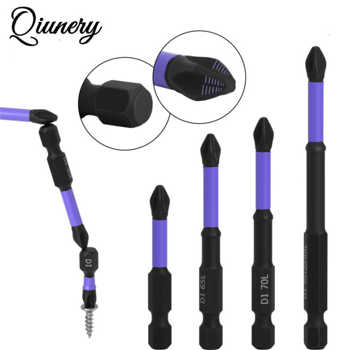 Qiunery 6 PCs Electric Screwdriver Cross Head Set Bits S2 Steel K5 ...