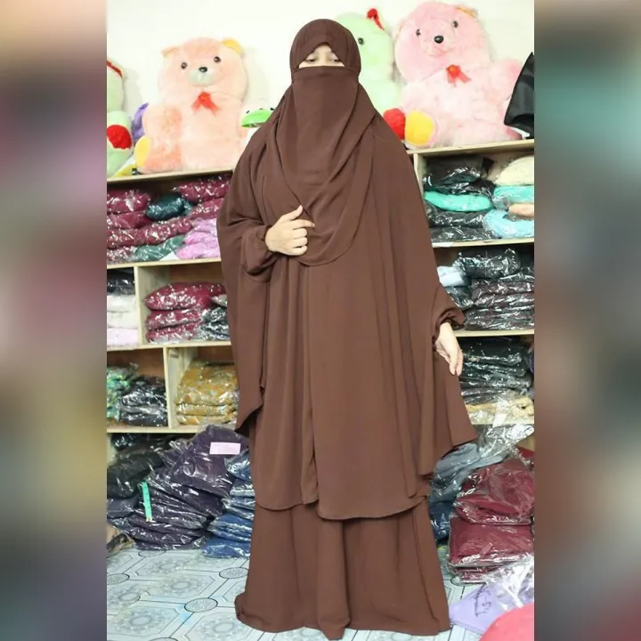 Khimar hijab adjusted niqab with borkha full set | Daraz.com.bd