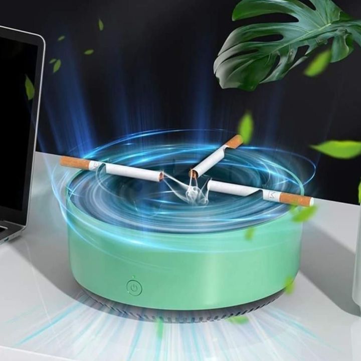 Smokeless Ashtray, Portable Heat Resistant Smoke Ashtray with Self ...
