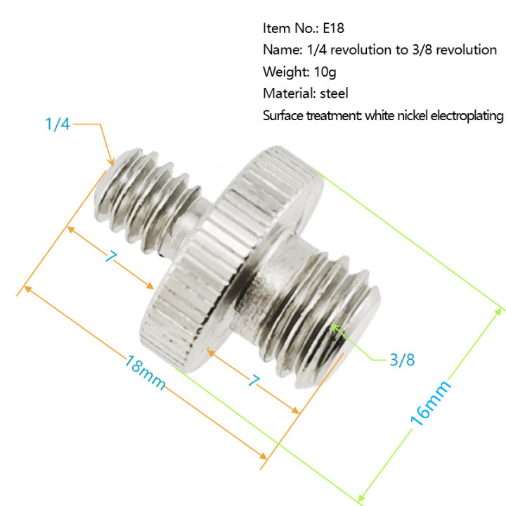 1/4" Male to 3/8" Male Threaded Adapter Double Male Screw Adapter ...
