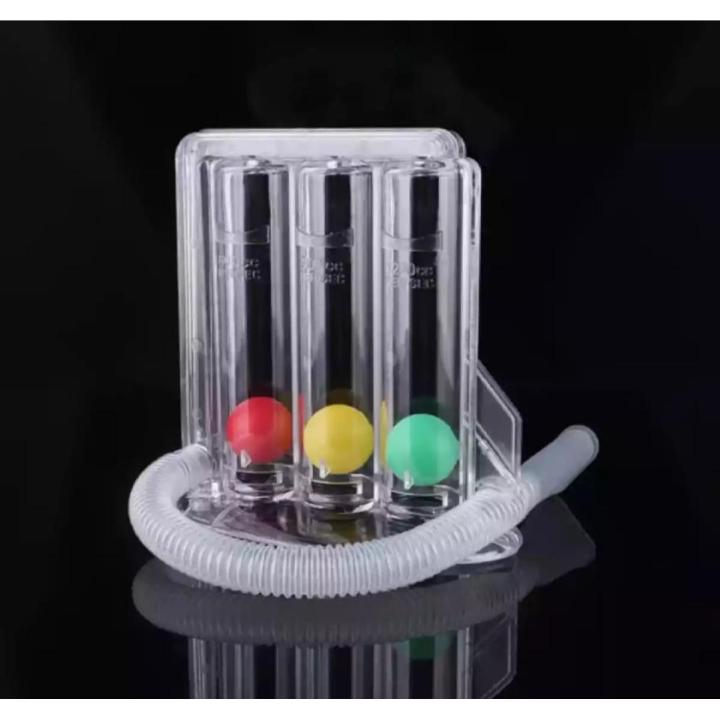 Respirometer 3 Ball Lung Exerciser Respiratory Exerciser Spirometer No ...