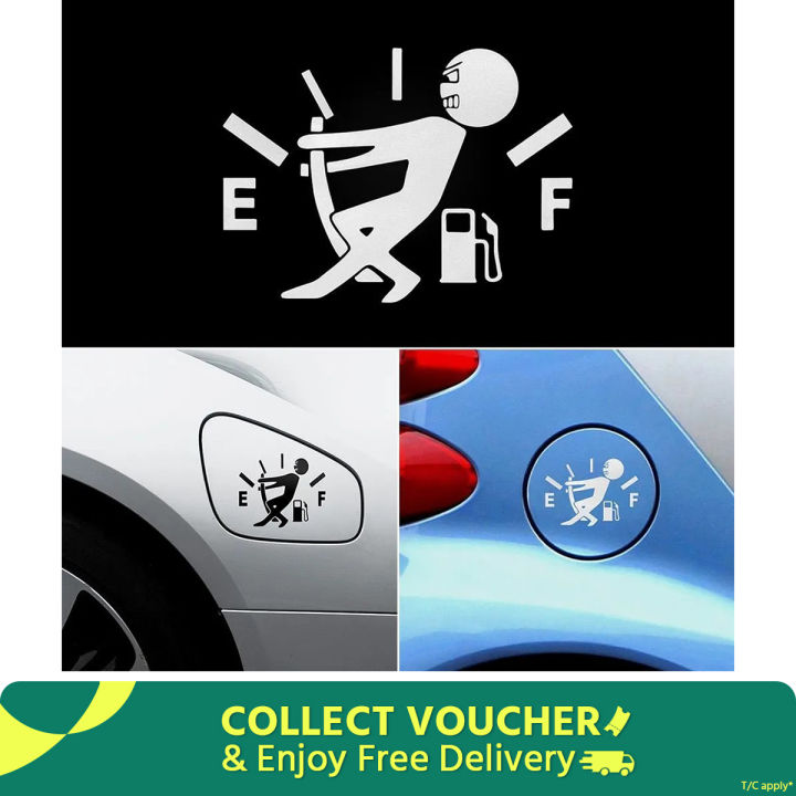 Car Sticker- Funny Gas Tnak Empty Full | Daraz.com.bd