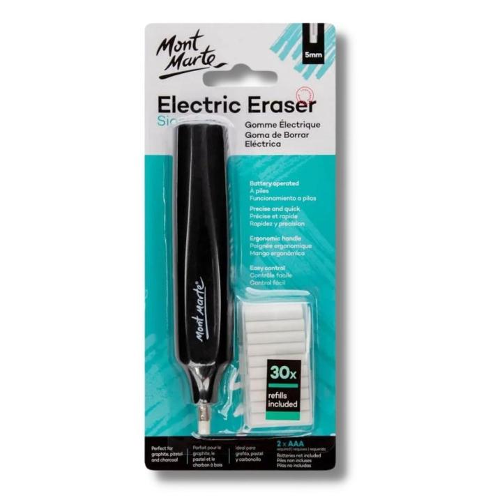 Effortlessly Erase with the Mont Marte Electric Eraser - Includes 30 ...