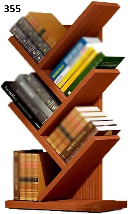 Bookshelf Storage Living Room Bedroom Corner Storage Rack Melamine ...