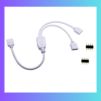 1-2 Female Connector Splitter Lighting Accessories 3 Pin LED RGB ...